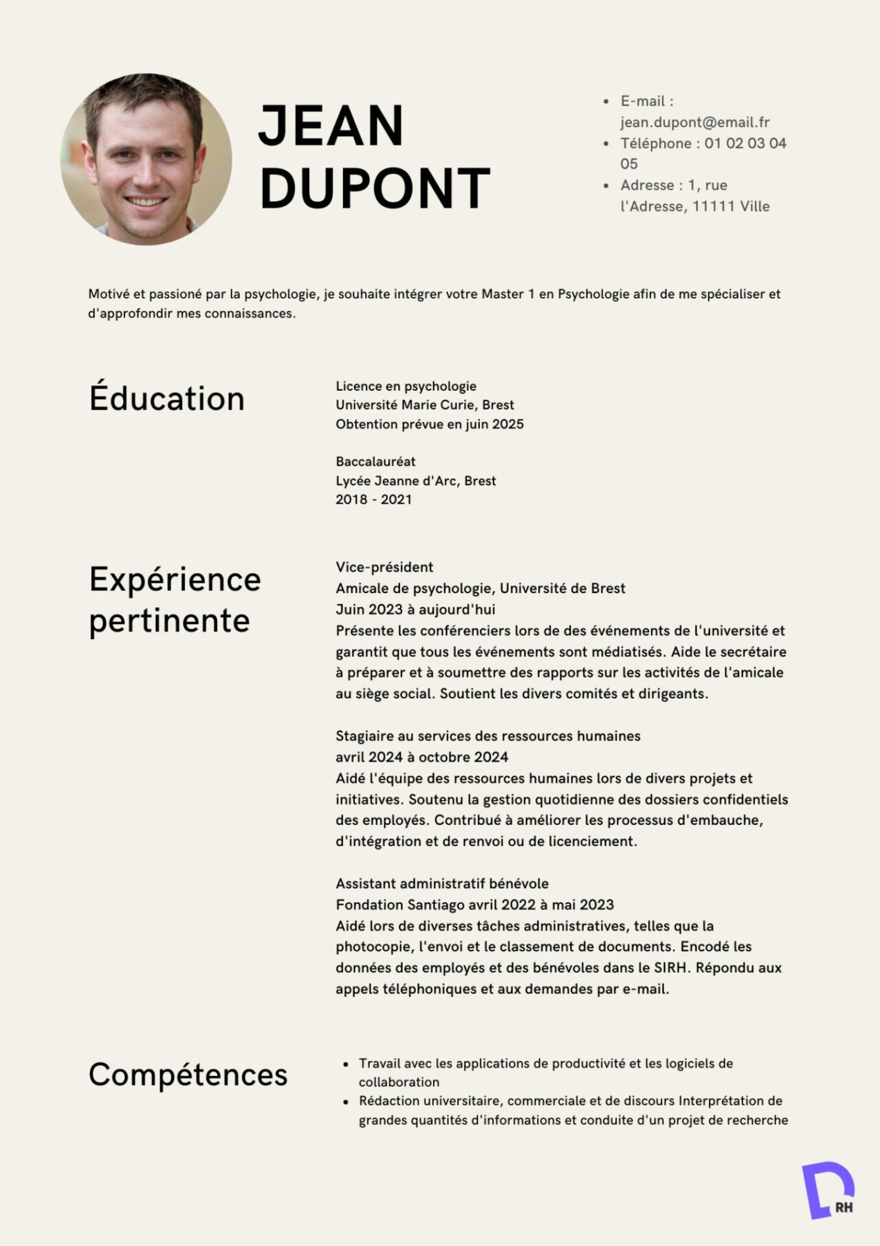 CV master à Télécharger - 100% Gratuit - Format Word / PDF