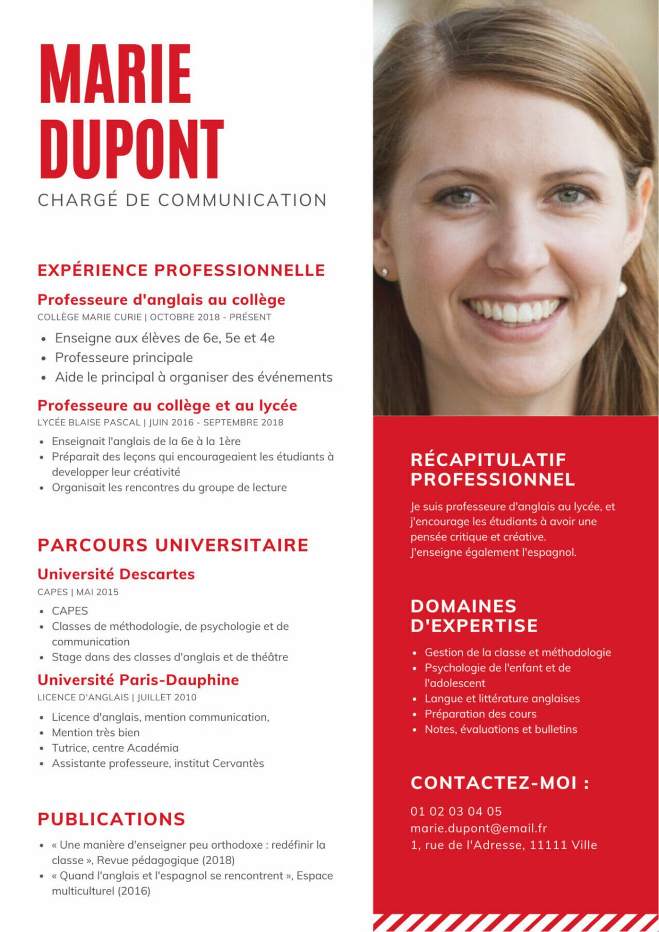 CV chargé de communication - 100% Gratuit - Word